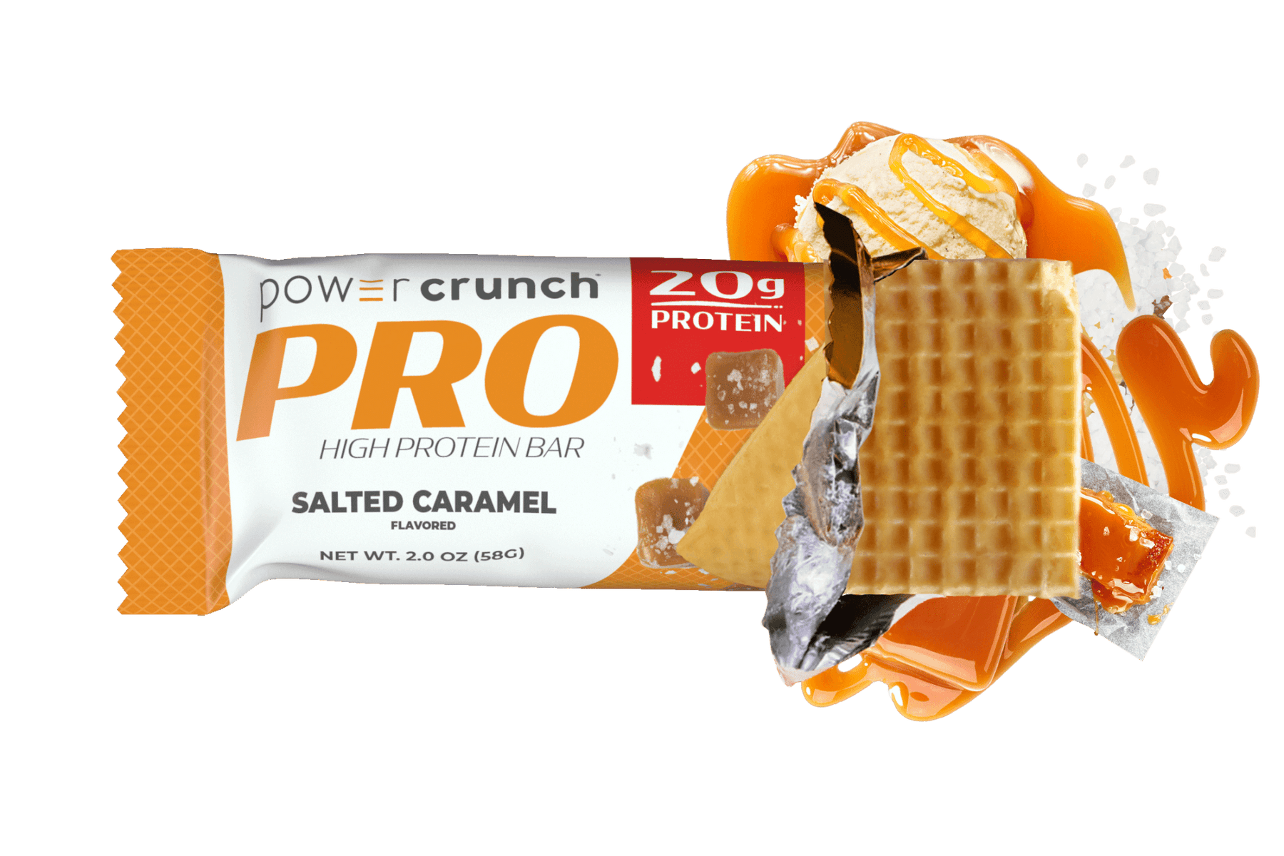 PRO Salted Caramel High Protein Bars | Power Crunch